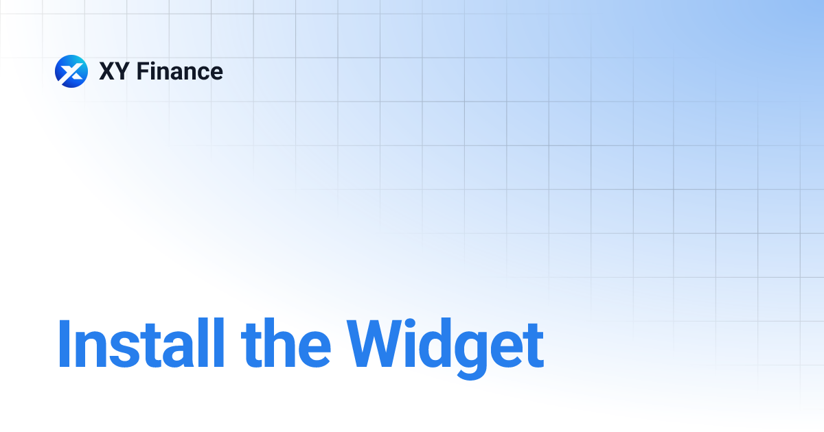 Install the Widget | XY Finance